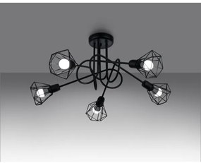 Sollux SL.1110 - Lustr na tyči ARTEMIS 5xE14/40W/230V černá
