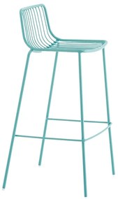OnaDnes -20% Pedrali Tyrkysová kovová barová židle Nolita 3658 75 cm
