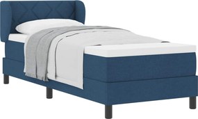 Postel s boxspringem s čelo Modrá 80 x 200 cm textil 3340058