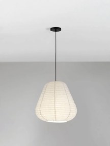 Bílé lněné závěsné svítidlo ø 50 cm Linnet – Nova Luce