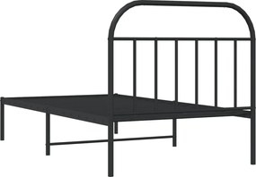vidaXL Kovový rám postele s čelem 100 x 200 cm [353630] Barva: Černá