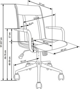 Kancelářská židle Porto 2, bílá