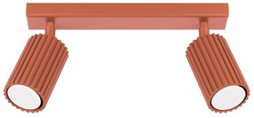 Bodové svítidlo Karbon, 2x okrově červené kovové stínítko, (možnost polohování)