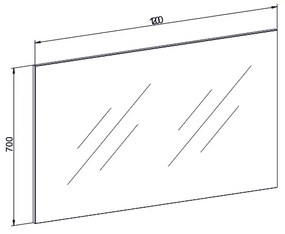 Mereo Mereo, Zrcadlo 1200x700x20 mm, CN691