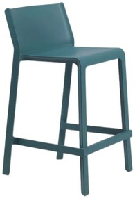 OnaDnes -20% Nardi Petrolejově modrá plastová barová židle Trill 65 cm
