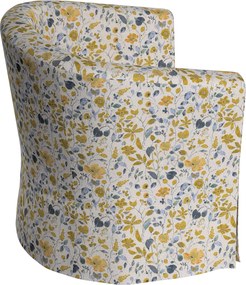 Potah na křeslo IKEA Ektorp Tullsta barva žlutá látka pletený vzor, vzorované