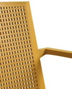 Jídelní židle GRID ARMCHAIR Rojaplast Hořčicová