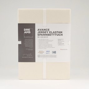 Florella Prostěradlo Avance Jersey Elastan Ivory, 90-100x200-220 cm