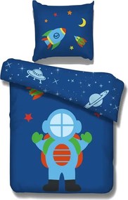 Dětské povlečení Astronaut 140x235 cm – Bavlněná vesmírná mise v tmavě modré