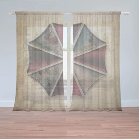 Sablio Záclony Resident Evil Umbrella Corporation Vintage: 2ks 150x250cm