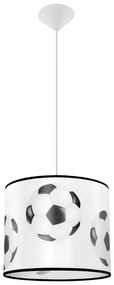 Dětské závěsné svítidlo Ball A, 1x plastové stínítko se vzorem, (fi 30cm)