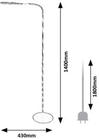 Rabalux 74009 - LED Stmívatelná dotyková stojací lampa ADELMO LED/10W/230V černá