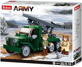 Sluban WWII M38-B0975 Bitva o Budapešť Ruský raketomet / LEGO-kompatib