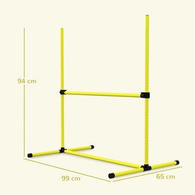 Agility set pro psy PawHut - 4 kusy vybavení pro agility se 4 nastavitelnými překážkami a taškou pro snadné přenášení a koordinaci tréninku