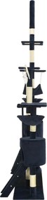 Škrabadlo pro kočky se sisalovými sloupky 230-250 cm modré 170621