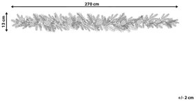 Podsvícená vánoční girlanda 270 cm zelená WAPTA Beliani