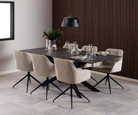 ACTONA GROUP Jídelní židle BROOKE béžová z látky Monza 0000102544