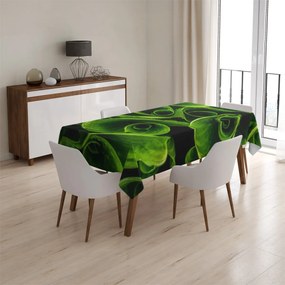 Sablio Ubrus Zelené listy - 130x130 cm