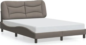 Rám postele s LED bez matrace Hvar Taupe 140x200 cm Látka 3213708