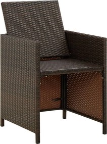 vidaXL Zahradní židle s poduškami 4 ks polyratan [316776] Barva: Černobílý