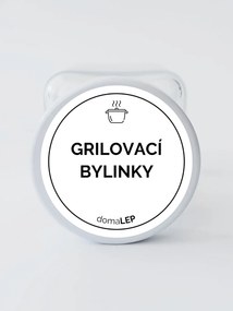 Samolepka na kořenky GRILOVACÍ KOŘENÍ bílá 5 cm tučné písmo