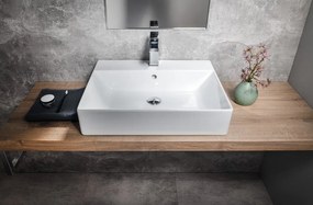GSI KUBE X keramické umyvadlo 60 x 47 cm rektifikovaná verze s přepadem Extra Glaze bílá 94319111