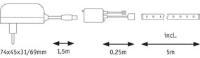 Paulmann 70480 - LED RGBW/16,5W Stmívatelný pásek DIGITAL 5 m 230V + DO
