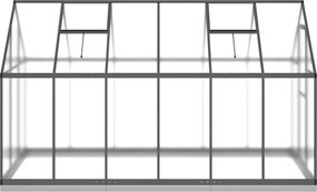 Skleník s podkladovým rámem antracitový 334x169x202 cm hliník 3266331