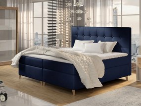 Moderní box spring postel Ariel 180x200, modrá