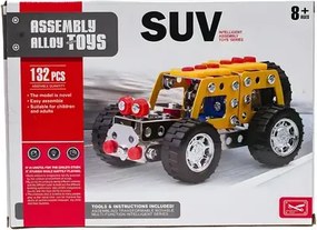 Kovová stavebnice Auto SUV / Stavebnice / kov + plast / 132 dílků / s