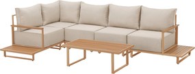 Modulová zahradní sedací souprava BestBerg BBGF-2009 / hnědá/krémová