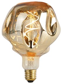 E27 stmívatelná LED lampa G125 zrcadlová zlatá 4W 75 lm 1800K