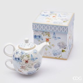 Porcelánová souprava čaj pro jednoho Butterfly, 13x12 cm