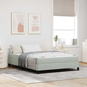 Postel s boxspringem s matrací Světle šedá 160 x 210 cm textil 3398749