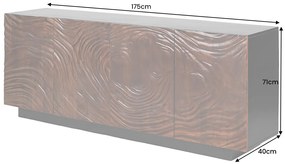 Designová komoda Zion 175 cm tmavě hnědá akácie