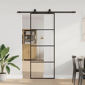 Posuvné dveře se sadou kování černé 76x205 cm ESG Glass