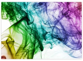 Skleněný obraz - barevný kouř (70x50 cm)