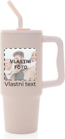 Personalizovaná nerezová termoska s barevným víčkem s fotografií
