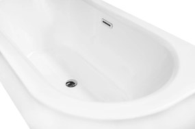 Besco Avita A-line vana volně stojící 170 x 75 cm levá sifon černý akrylát barva bílá VANAVITAL17LB