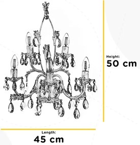 ONLI - Nástěnné svítidlo TERESA 5xE14/6W/230V bronzová
