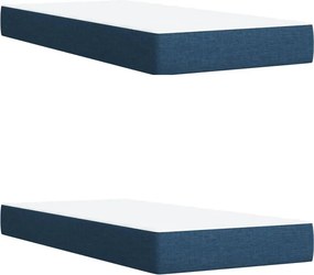 Box spring postel s matrací modrá 200x200 cm textil 3290615