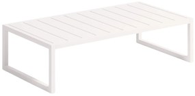 OnaDnes -20% Bílý kovový zahradní stolek Kave Home Comova 114 x 60 cm