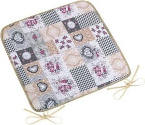 Bellatex Sedák DITA hladký 40x40 cm Patchwork Vínová,Šedá