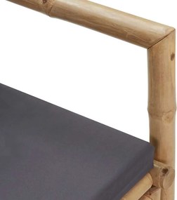 Zahradní lavice s poduškami 115 cm bambus 315597