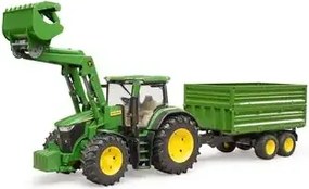 Bruder 03155 Traktor John Deere s předním nakladačem a sklápěcím přívě