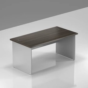 NABYTEK-DESIGNOVY.CZ - BKA14 07 - Kancelářský stůl Komfort, dřevěná podnož, 140x70x76cm, kaštan/šedá