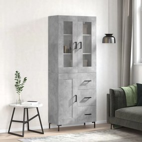 Skříň highboard betonově šedá 69,5x34x180 cm kompozitní dřevo 3198661