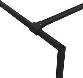 Sprchová zástěna walk-in černá 90x195 cm napůl mléčné ESG sklo 152106
