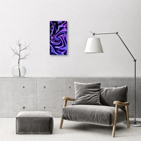 Skleněné hodiny vertikální Sametová plátna fialová