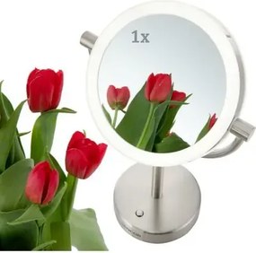 SENCOR SMM 3090SS Oboustranné kosmetické zrcátko / 18 cm / LED osvětle